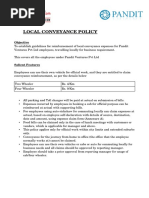Local Conveyance Format | PDF | Expense | Employee