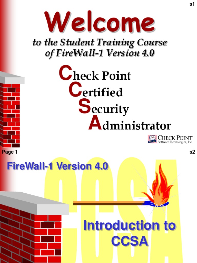 To The Student Training Course of Firewall-1 Version 4.0: C C S A | PDF | Internet Protocol ...