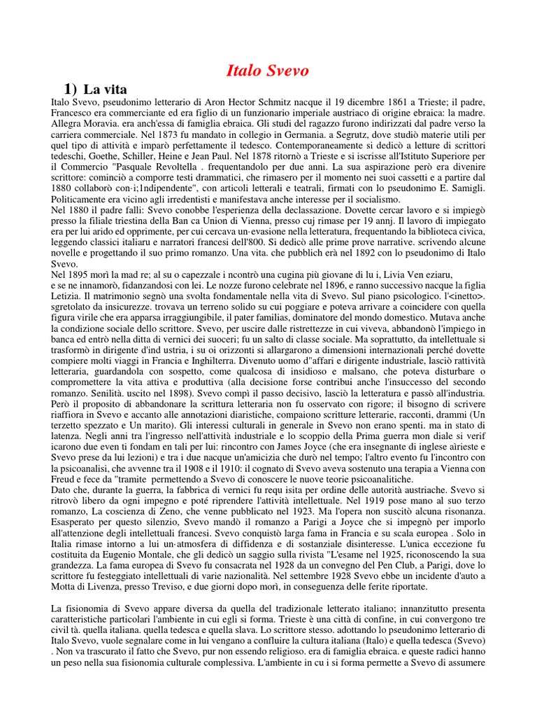 Italo Svevo | PDF