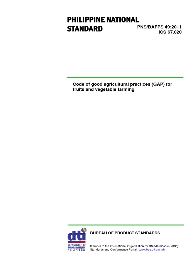 Good Agricultural Practices for Fruits | PDF | Pesticide | Wastewater