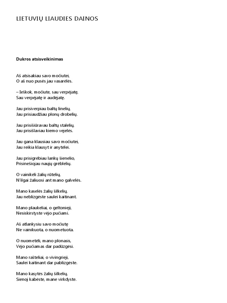 Lietuvių_liaudies_dainos.LA0300 | PDF