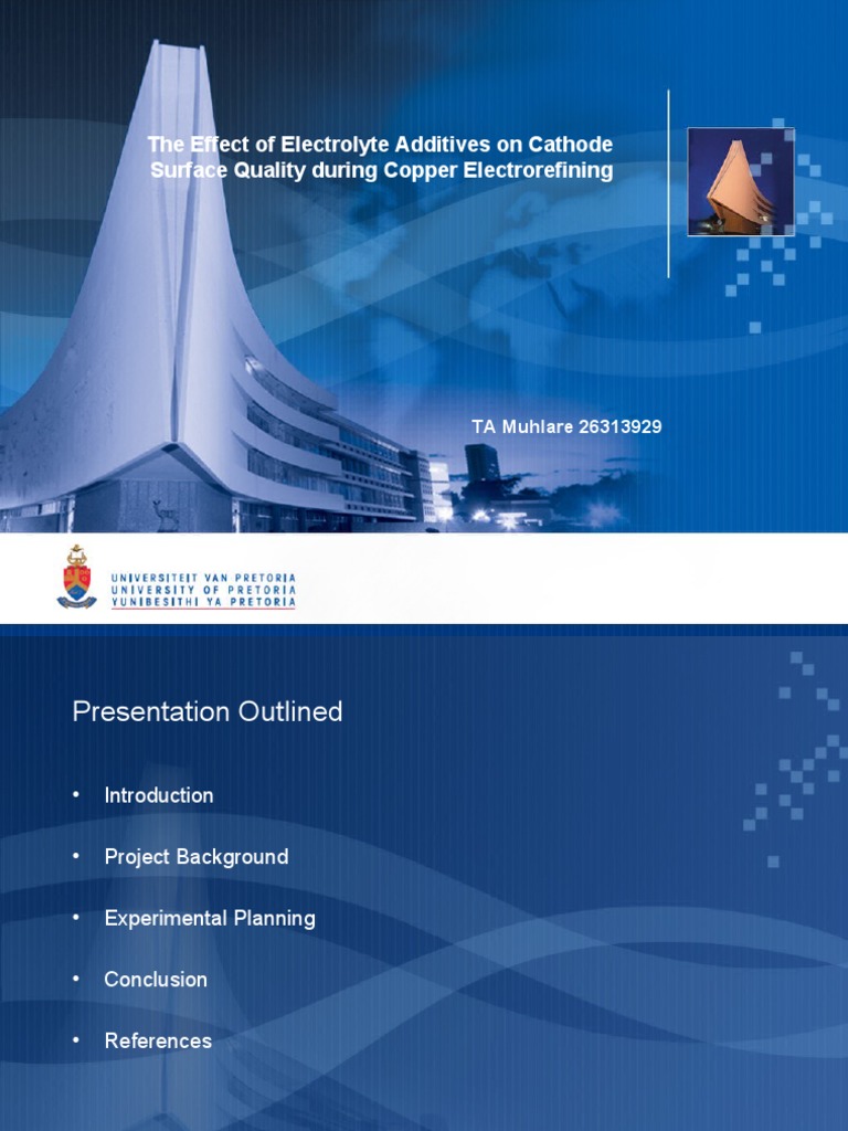 Copper Electrorefining Presentation