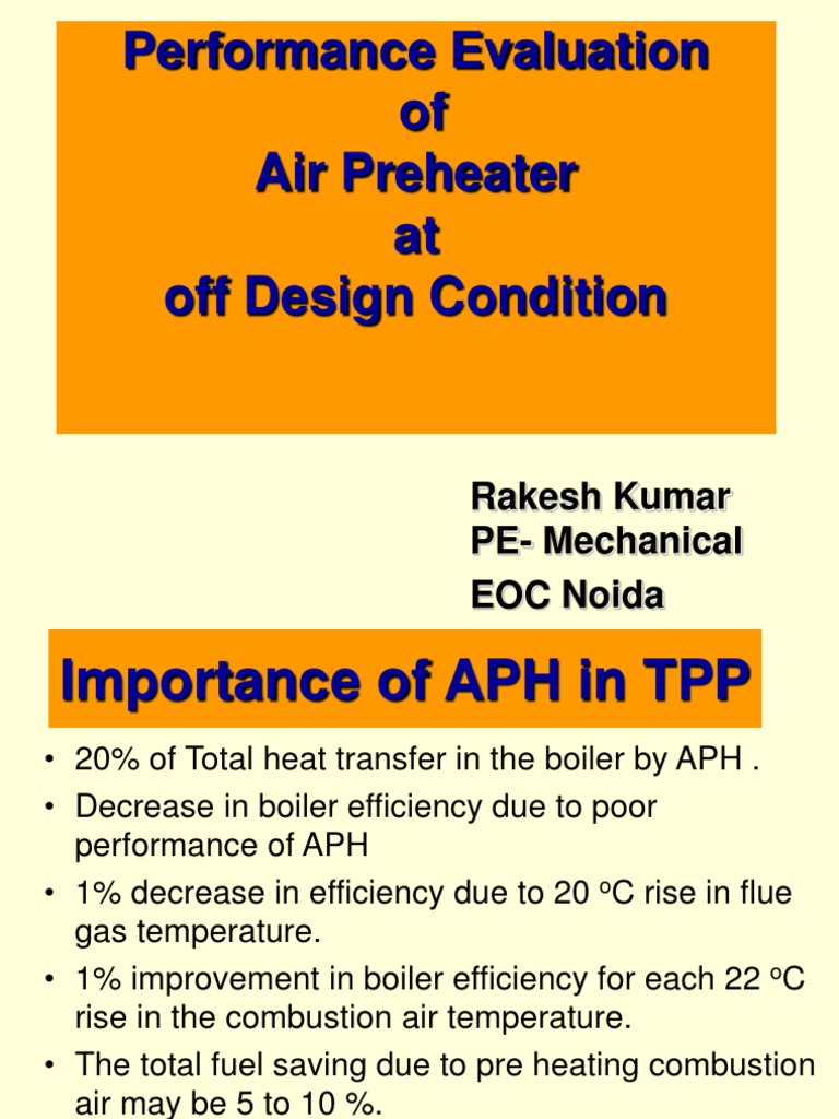 APH Performance 1 | PDF | Boiler | Continuum Mechanics