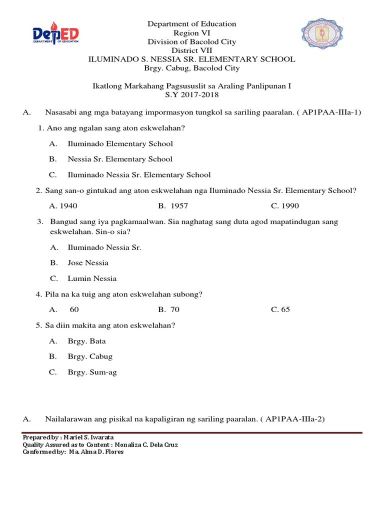 3rd Grading | PDF