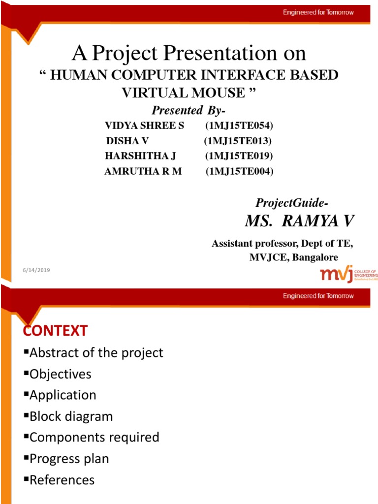 Human Computer Virtual Mouse | PDF | Human–Computer Interaction | Areas ...