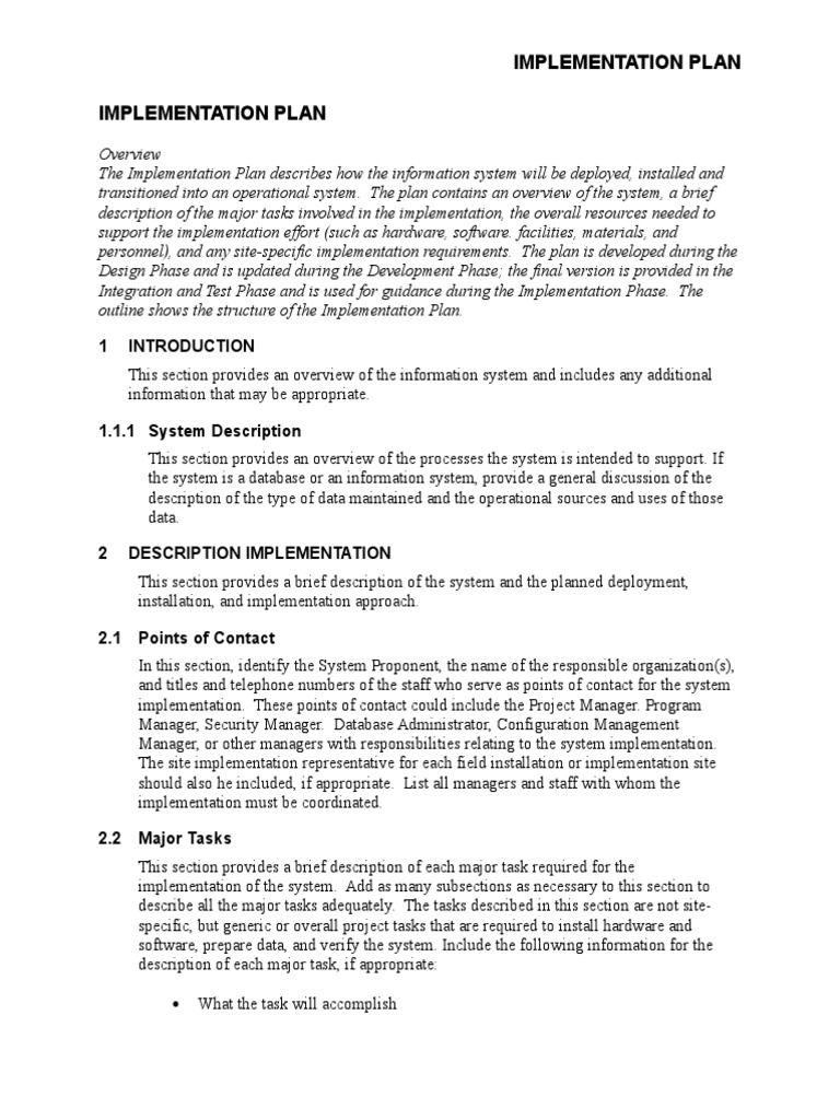 Implementation Plan Implementation Plan | PDF | Subroutine | Databases