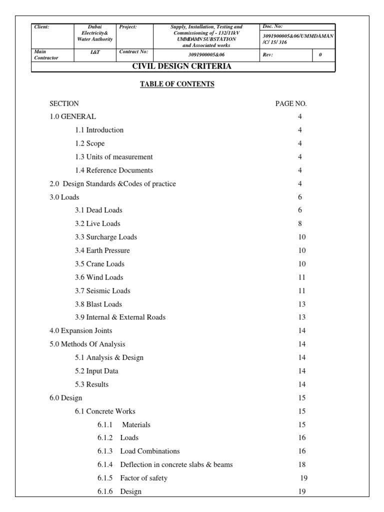 Design Basis | PDF | Specification (Technical Standard) | Structural Load