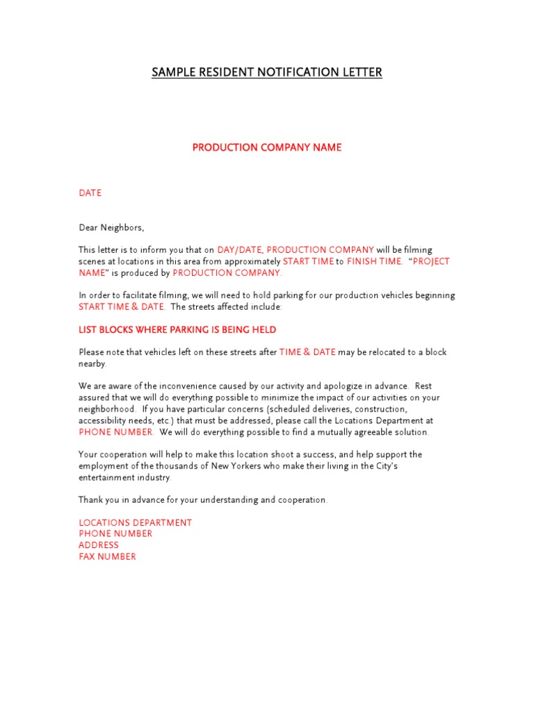 Resident Letter | PDF