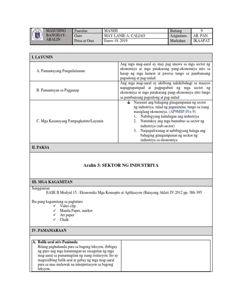 Cot Lesson Plan | PDF