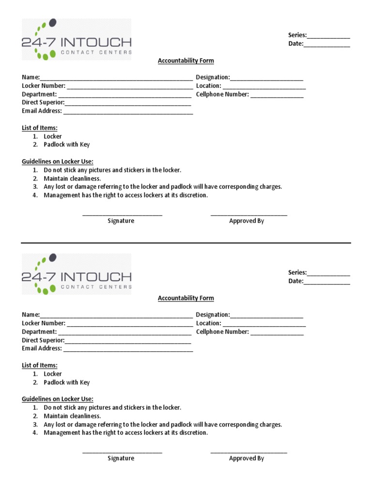 Employee Locker Accountability and Usage Policy | PDF