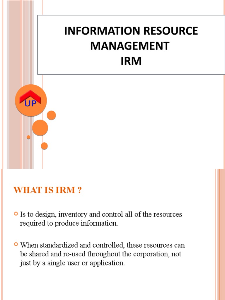 Information Resource Management | PDF | Information | Information System
