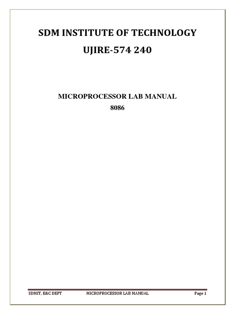 Microprocessor Manual | PDF | Computer Data | Arithmetic