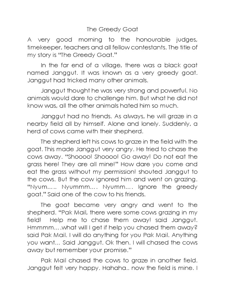 The Greedy Goat | PDF