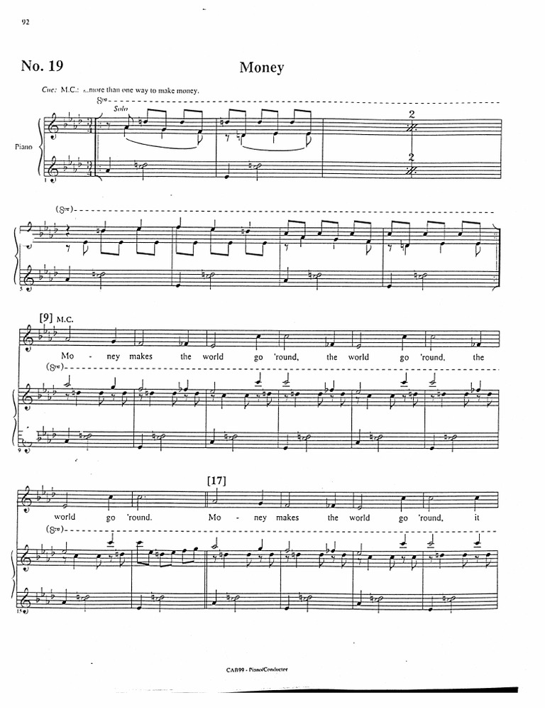 Money Money Money - Cabaret | PDF