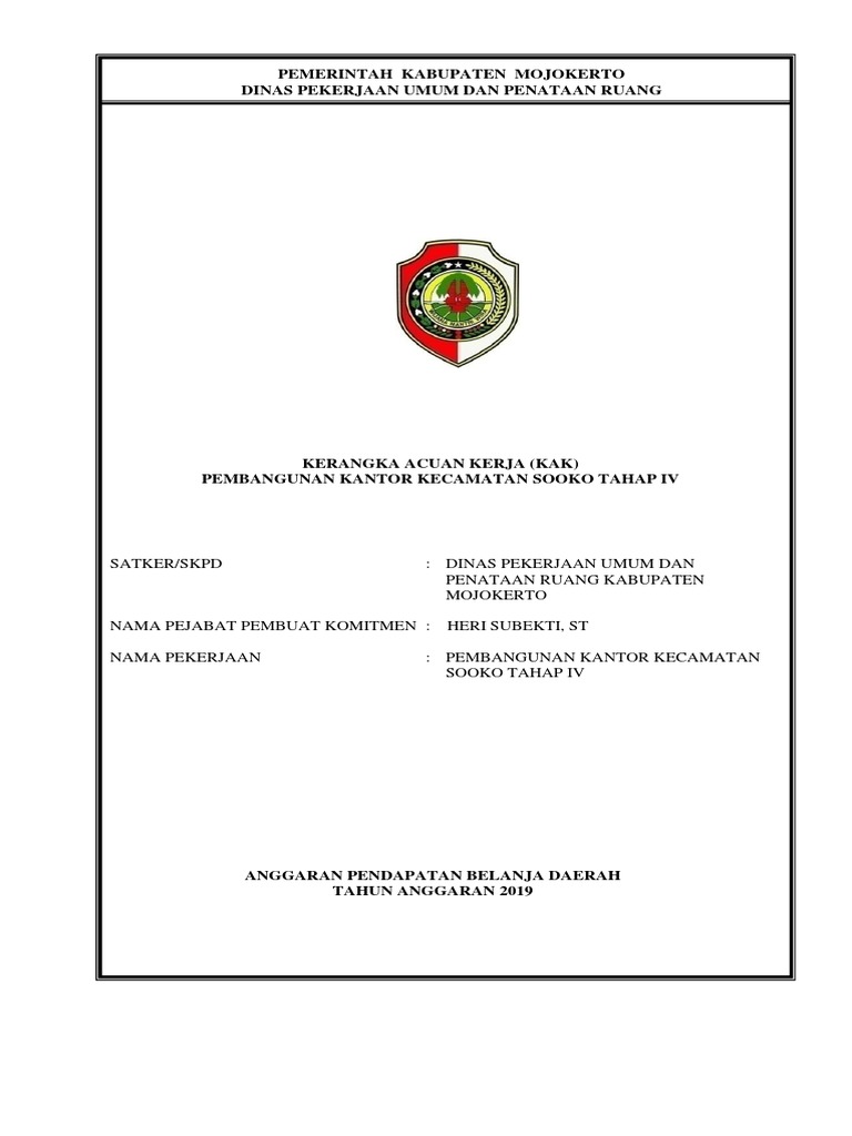 Kak Gedung Kecamatan Sooko | PDF | Bisnis | Teknologi & Rekayasa