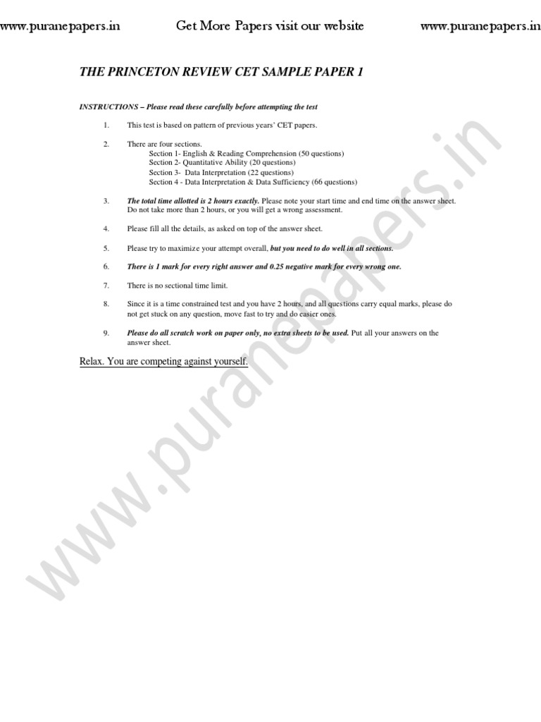 Question Paper of The DAVV CET Exam | PDF | Emulator | Potassium Chloride
