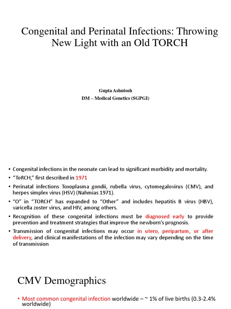 Congenital and Perinatal Infections: Throwing New Light With An Old ...