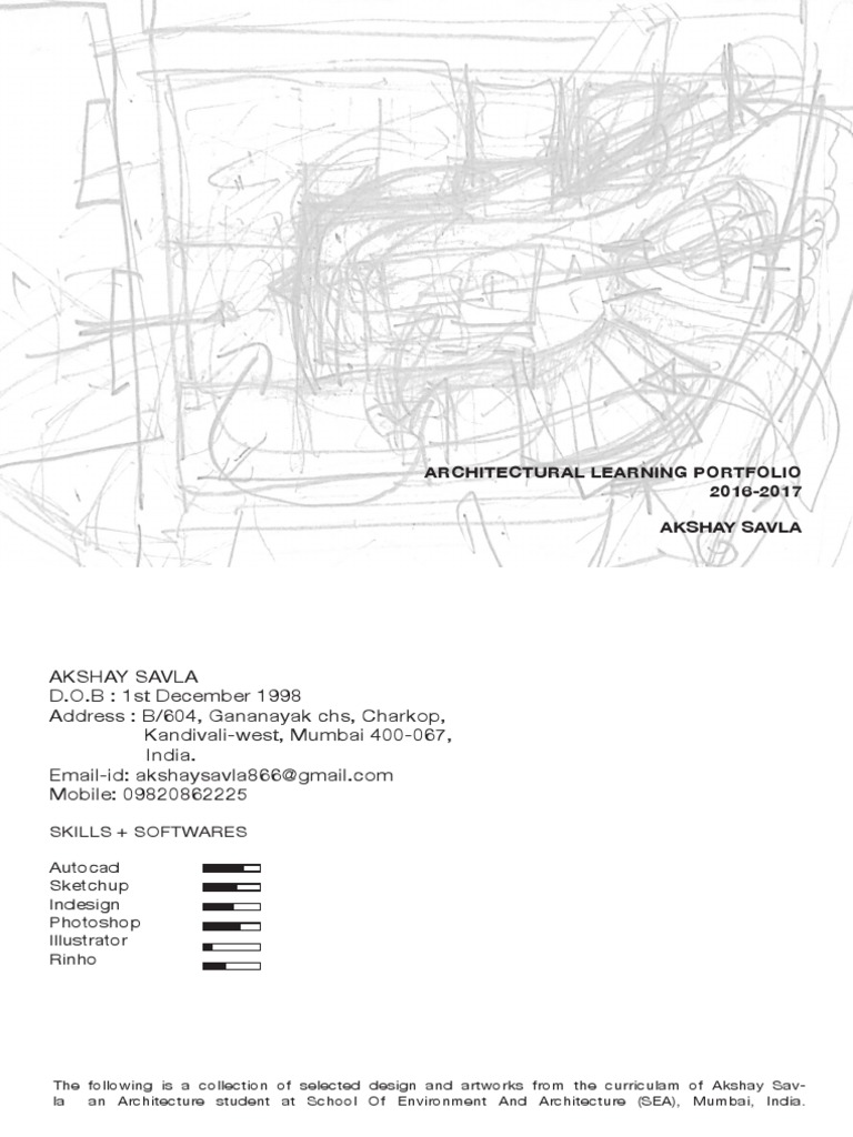 Architecture Student Portfolio | PDF | Art | Technology & Engineering