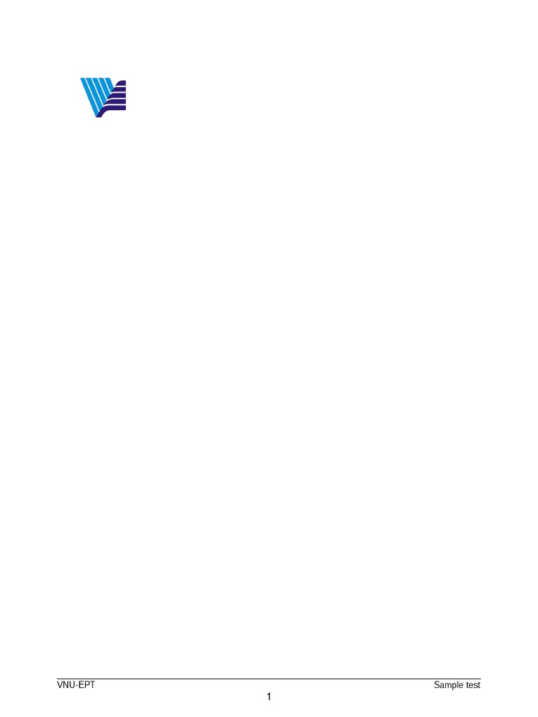 VNU-EPT A1 Listening Test Sample | PDF | Conversation | Memory