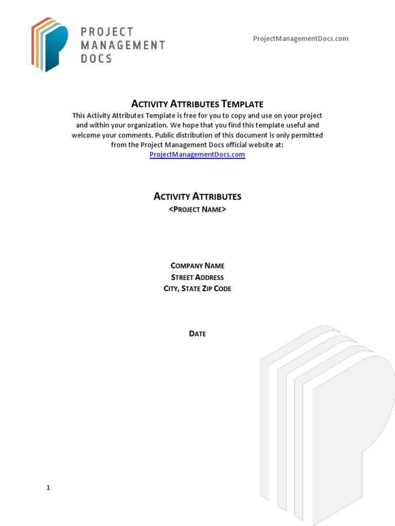 Activity Attributes Template | PDF | Project Management | Software