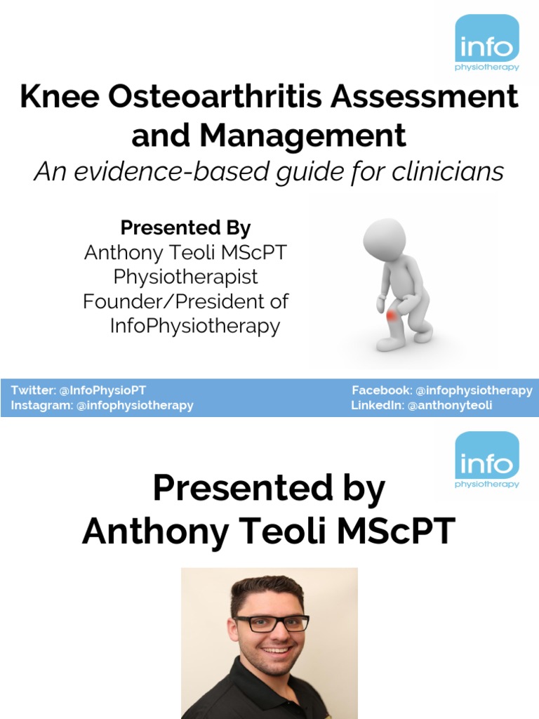 Knee Osteoarthritis Assessment Management Presentation Slides Pdf