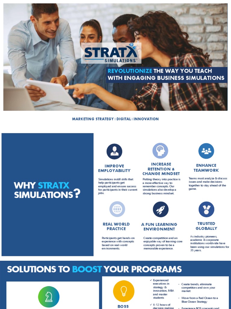 StratX Simulations Brochure - A | PDF | Simulation | Marketing
