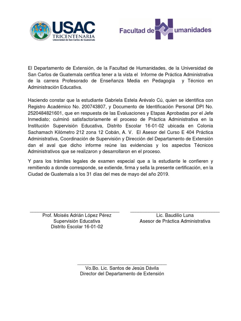Carta de 4 Firmas (1) - 1 | PDF