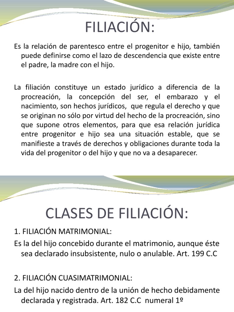 La Filiación | PDF | Parentesco | Ciencias del comportamiento