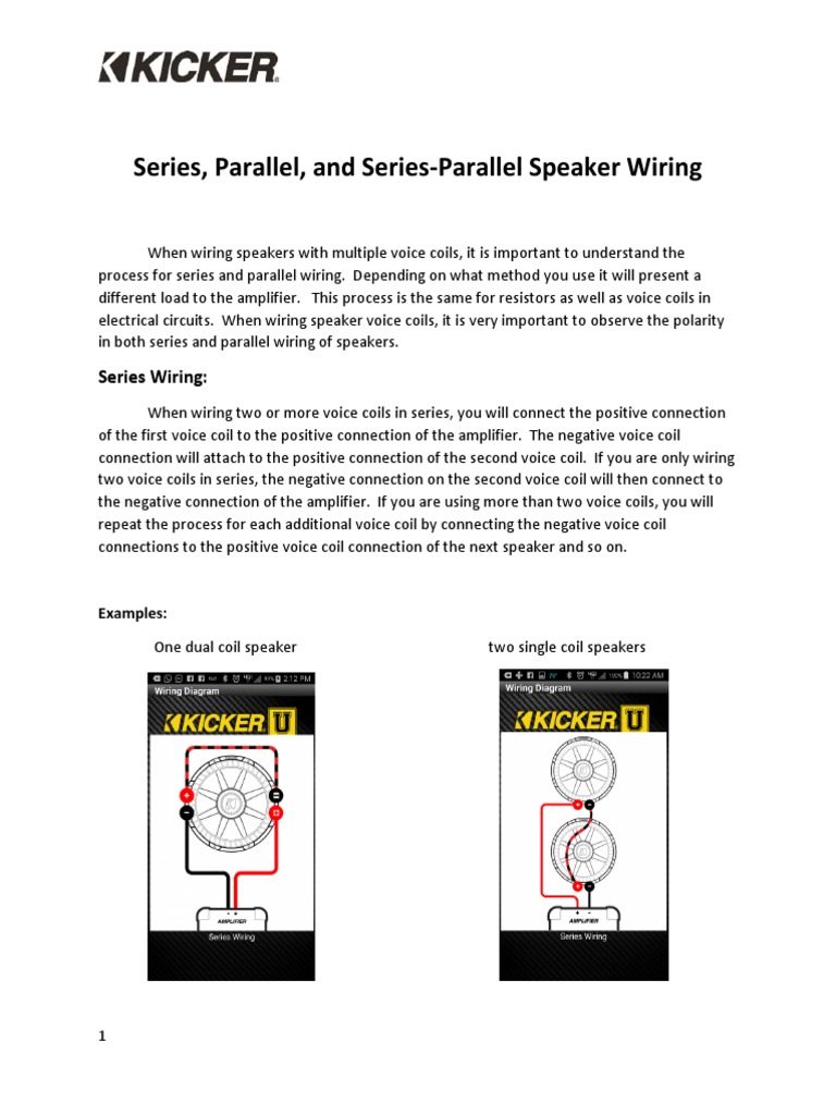 Series and Parallel Speaker Wiring | PDF | Series And Parallel Circuits ...