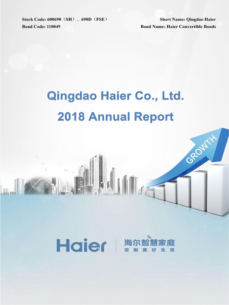 2018 Annual Report of Qingdao Haier Co., LTD | PDF | Home Appliance ...