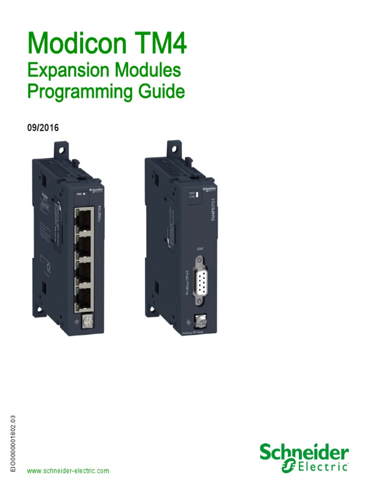 Modicon TM4: Expansion Modules Programming Guide | PDF | Internet ...