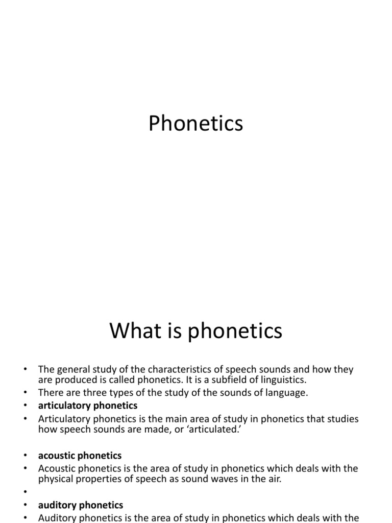 Phonetics PDF | Download Free PDF | Phoneme | Phonetics