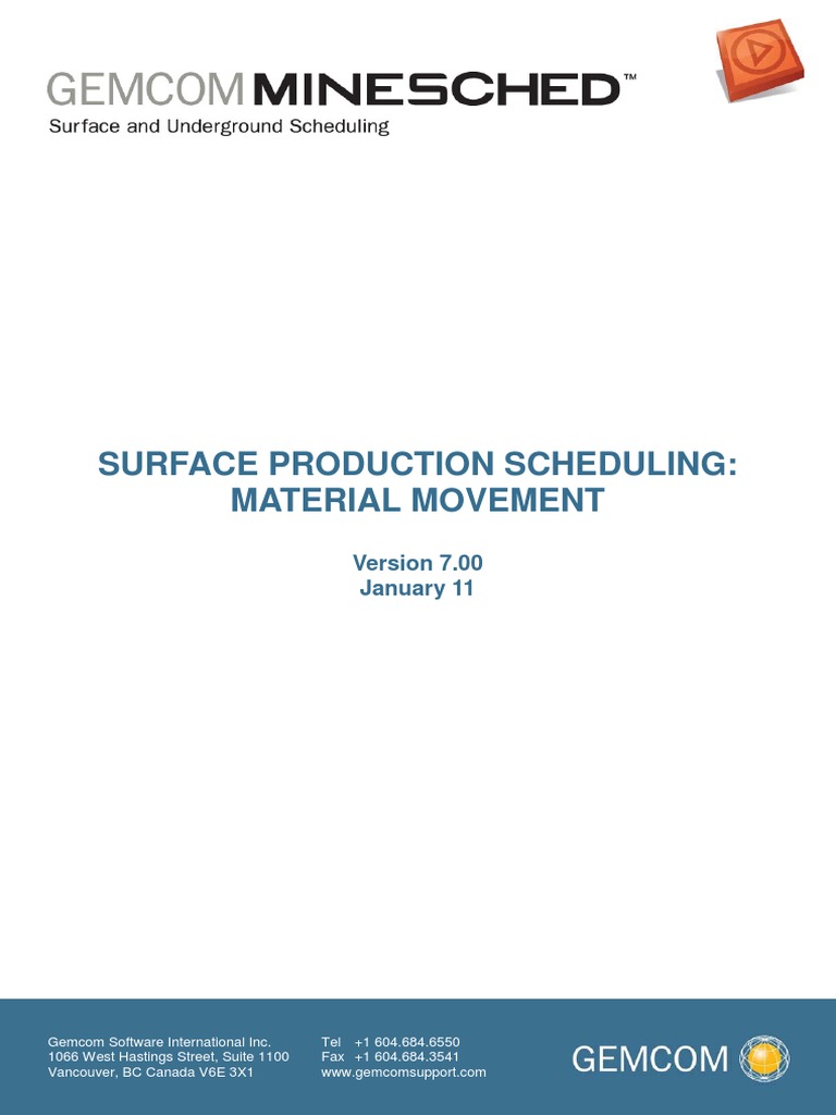 02 Surface Production Material Movement V70 | PDF | Directory ...