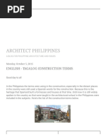 Tagalog-English Construction Terms | PDF | Components | Building ...