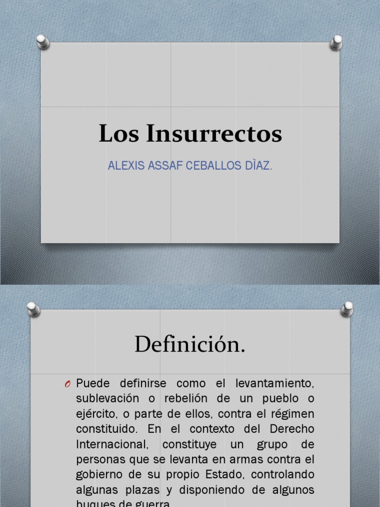 Definición y Reconocimiento de Insurrectos | PDF | Política