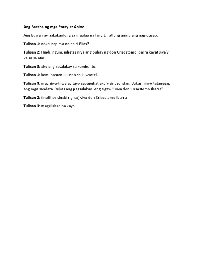 Ang Baraha NG Mga Patay at Anino | PDF