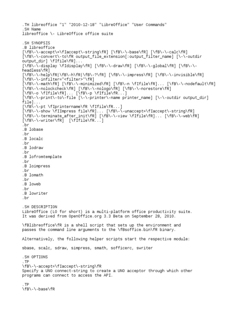 Libre Office Pdf Command Line Interface Application Programming Interface