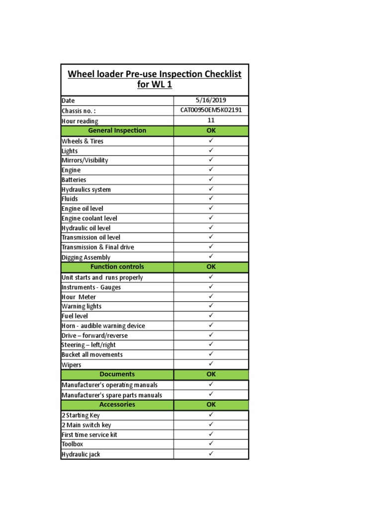 Front End Loader Pre Use Inspection SUP 142 e en 16 077 | PDF | Loader ...