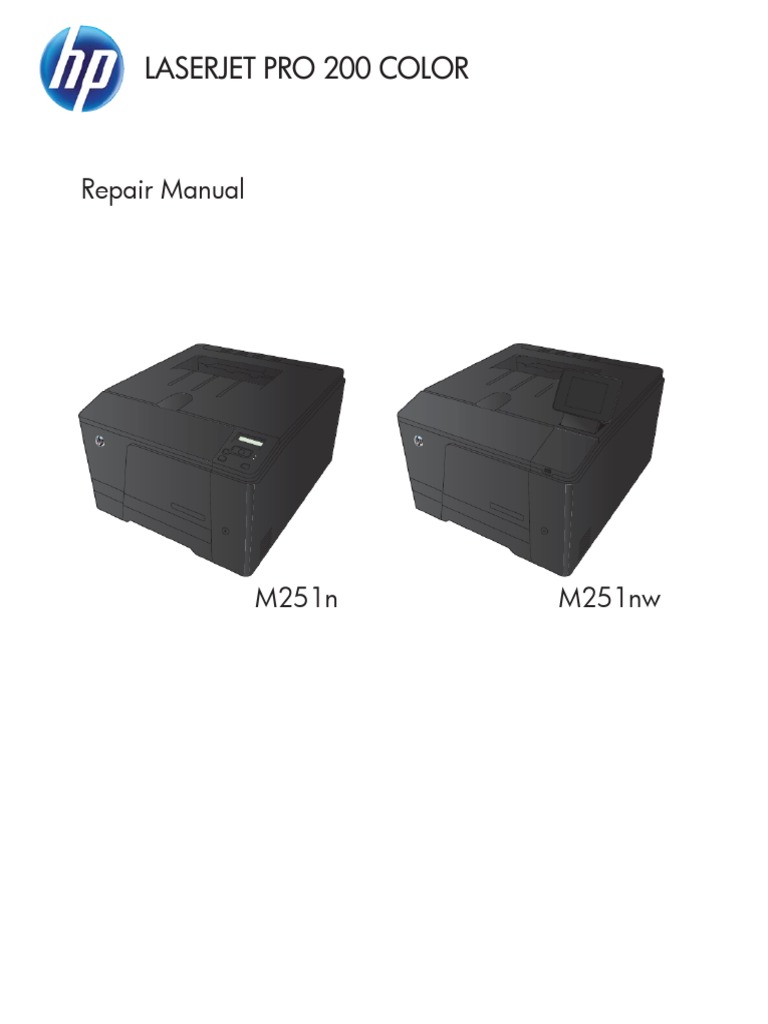Laserjet Pro 200 Color m251n m251nw Repair Manual | PDF | Power Supply ...