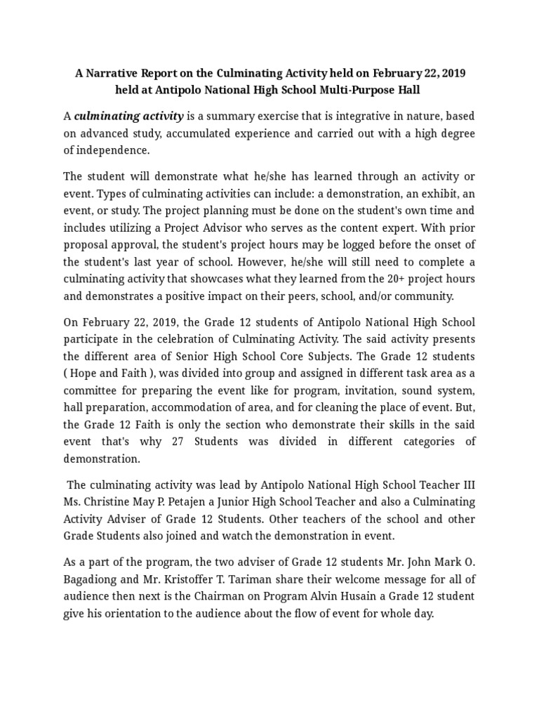 Culminating Activity | PDF | Behavior Modification | Learning