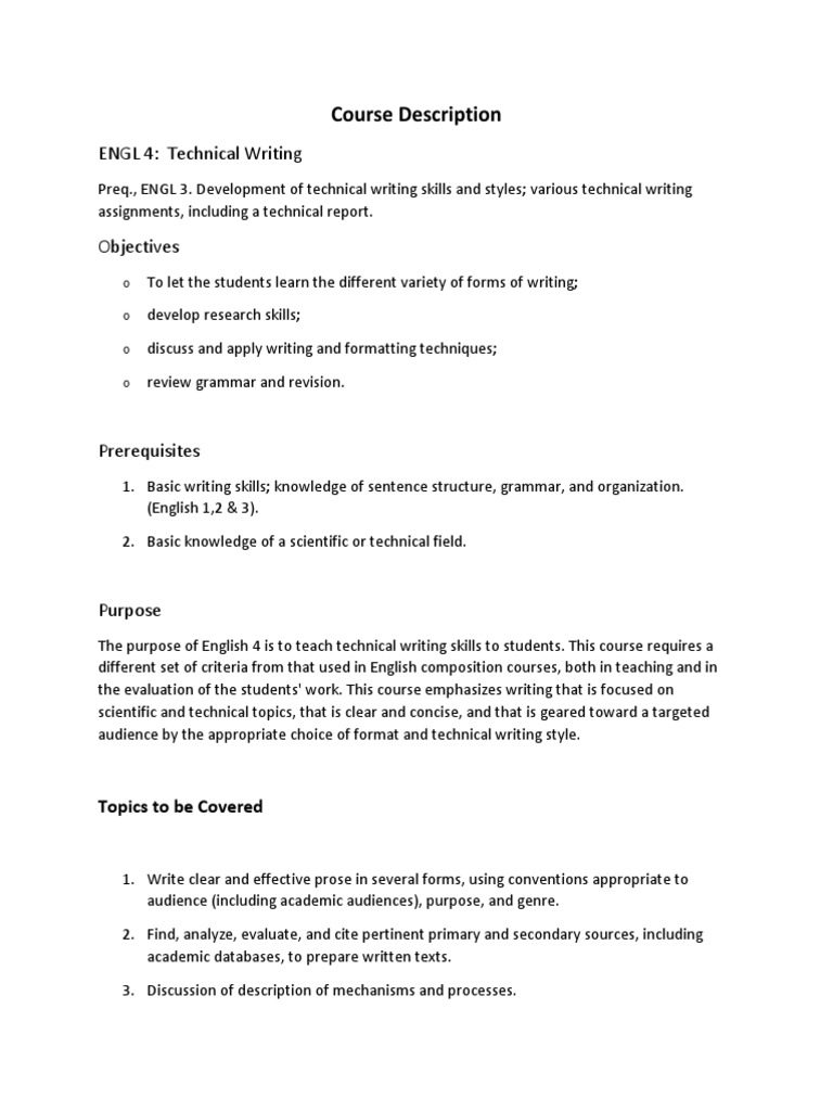 Technical Writing Course Overview | PDF | Career & Growth | Art