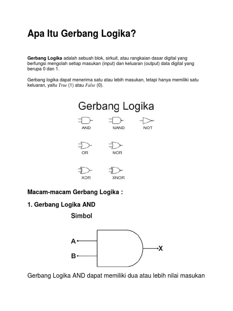 Apa Itu Gerbang Logika | PDF