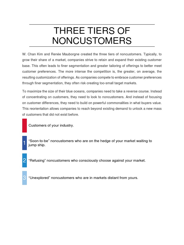 Three Tiers of Noncustomers | PDF | Market (Economics) | Microeconomics