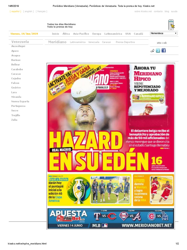 1554578878periódico Meridiano (Venezuela) - Periódicos de Venezuela ...