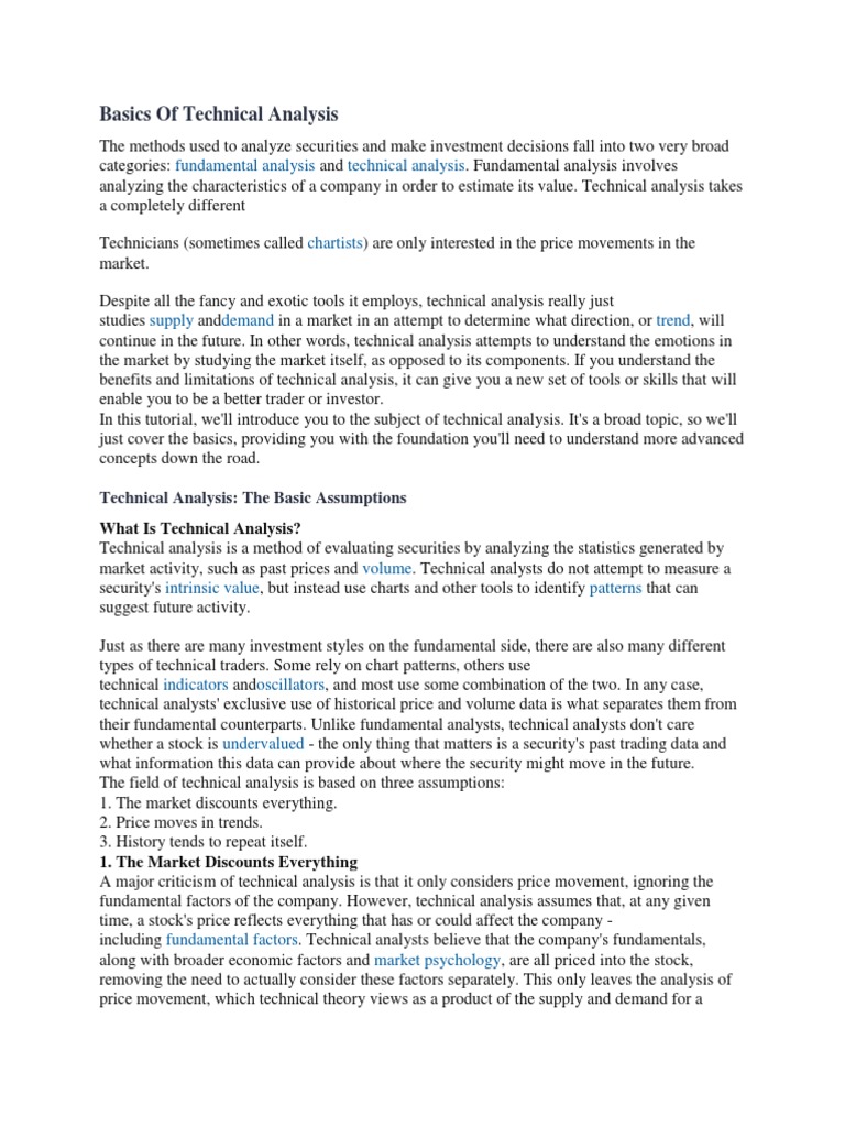 Technical Analysis | PDF | Technical Analysis | Moving Average