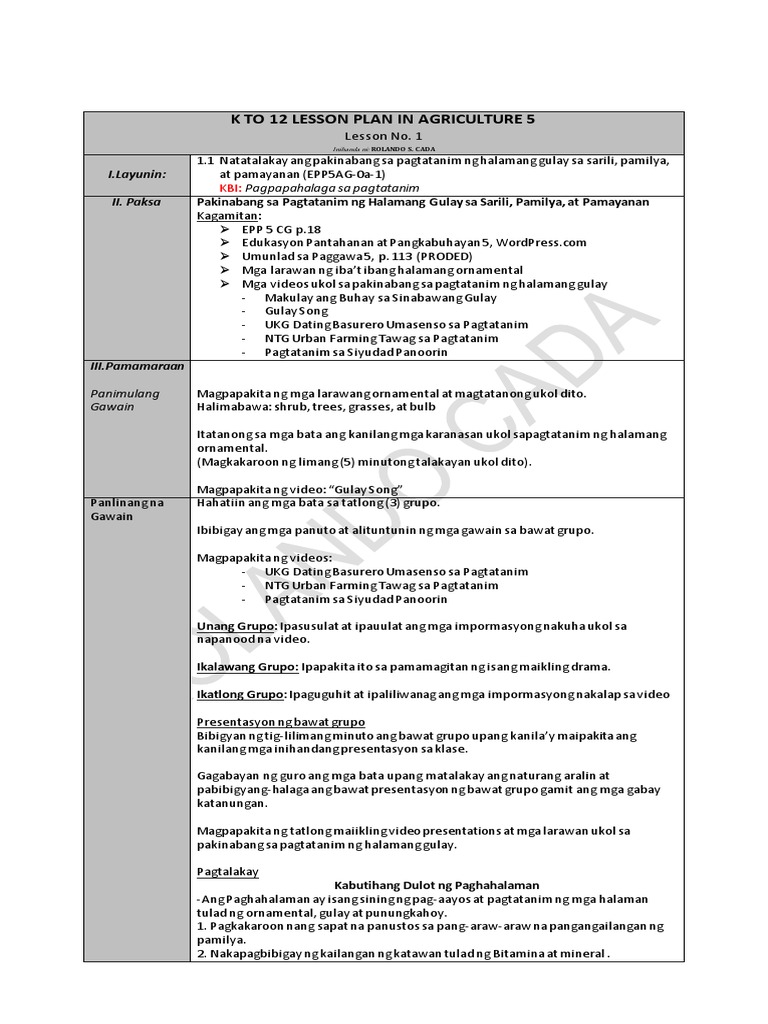 1kto12lessonplaninagriculture5 160519005412 | PDF