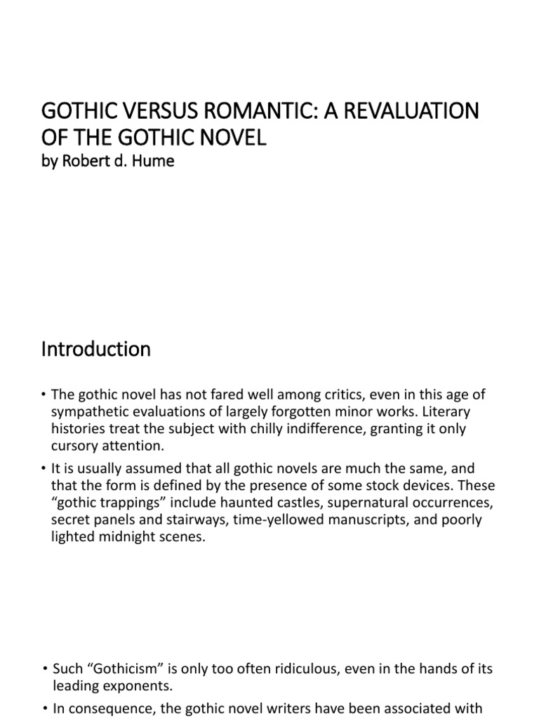 Gothic Versus Romantic | PDF | Gothic Fiction | Romanticism