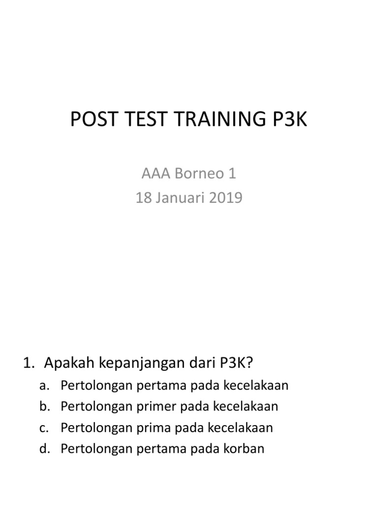 Soal Post Test Training P3k | PDF
