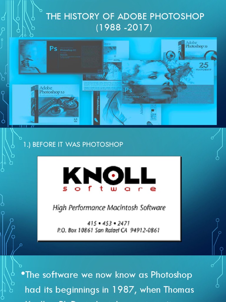 History of Adobe Photoshop (1987-2017) | PDF | Adobe Photoshop ...