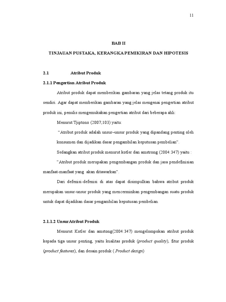 Definisi dan Unsur Atribut Produk | PDF
